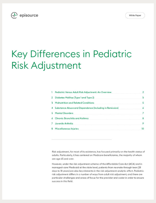 Key Differences in Pediatric Risk Adjustment